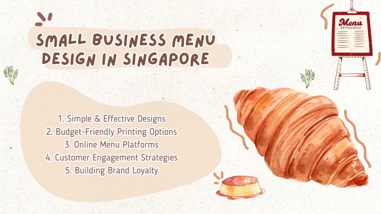 Small Business Menu Design in Singapore - Printing Services